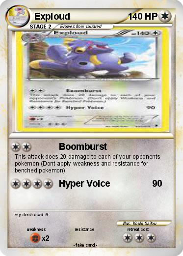 Pokemon Exploud Card