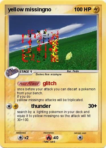Pokémon yellow missingno - glitch - My Pokemon Card