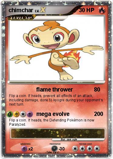 Pokemon Chimchar Evolution Cards