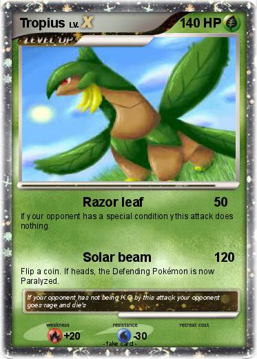 Tropius Pokemon Card
