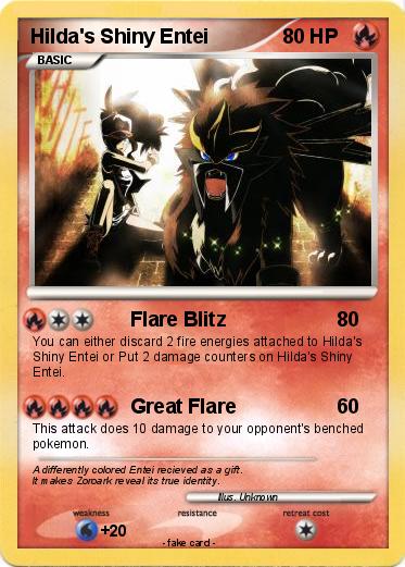 Shiny Entei Card