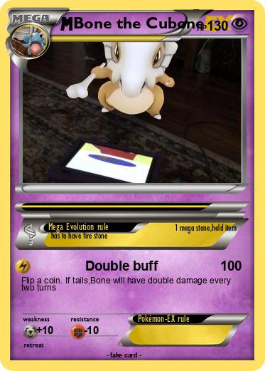 Pokemon Cubone Evolution Card