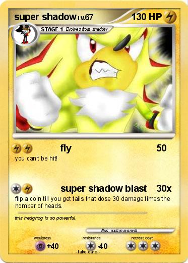 Super Shadow Pokemon Card