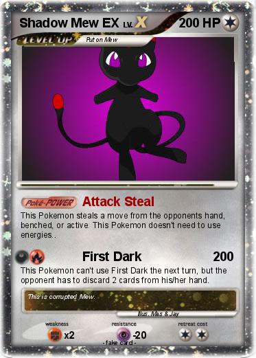 Shadow Mew Ex Card