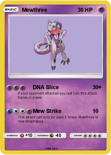 Pokemon Mewthree Card