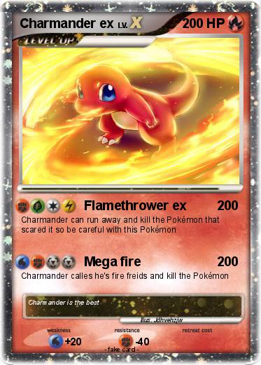 Pokémon Charmander ex 47 47 - Flamethrower ex - My Pokemon Card
