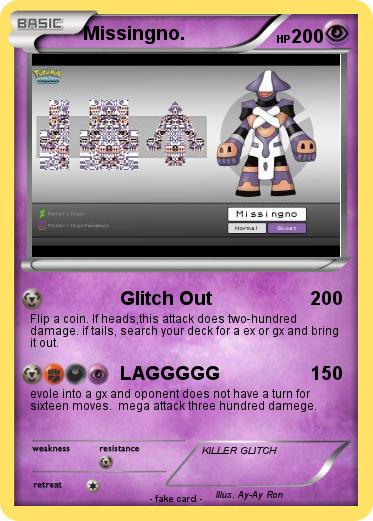 Pokemon Missingno Card