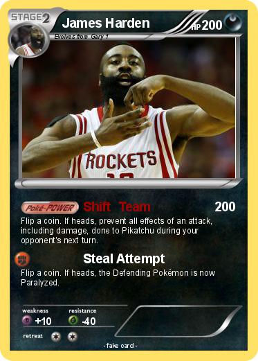 Pokémon James Harden 16 16 - Shift Team - My Pokemon Card