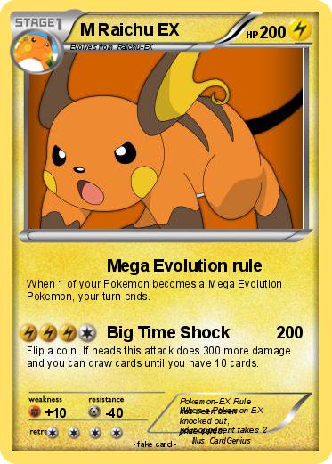 Pokemon Raichu Mega Evolution Card Pokemon Mega Raichu 185