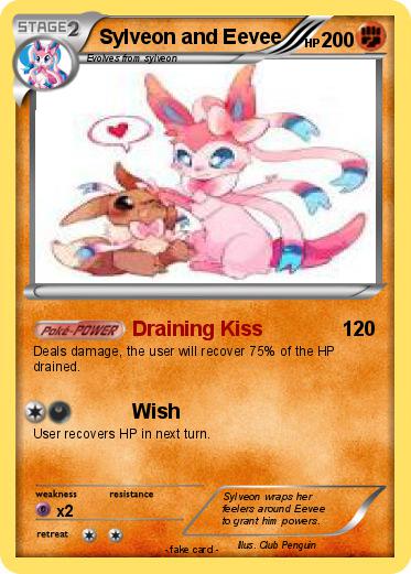 Pokemon Eevee Sylveon Card