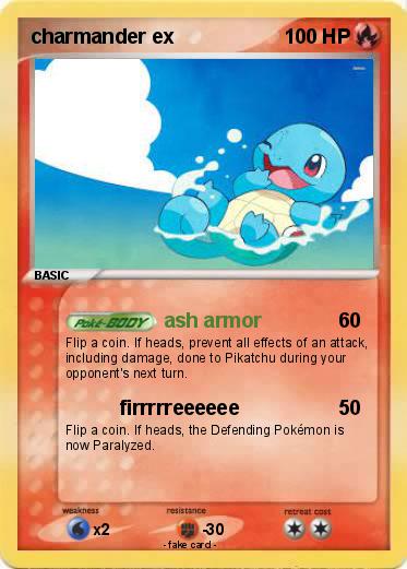 Pokémon charmander ex 10 10 - ash armor - My Pokemon Card