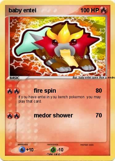 Pokémon baby entei 5 5 - fire spin - My Pokemon Card