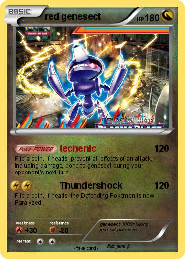 Red Genesect Pokemon Card