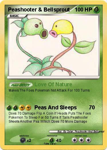 Pokémon Peashooter Bellsprout - Love Of Nature - My Pokemon Card