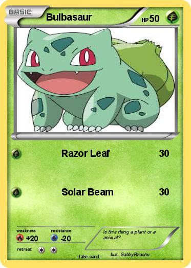 Bulbasaur Solarbeam