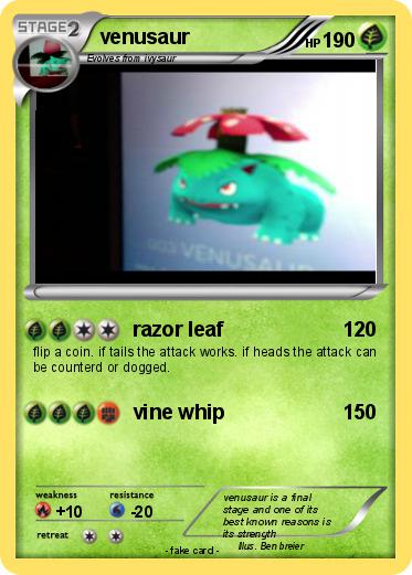 Venusaur Razor Leaf