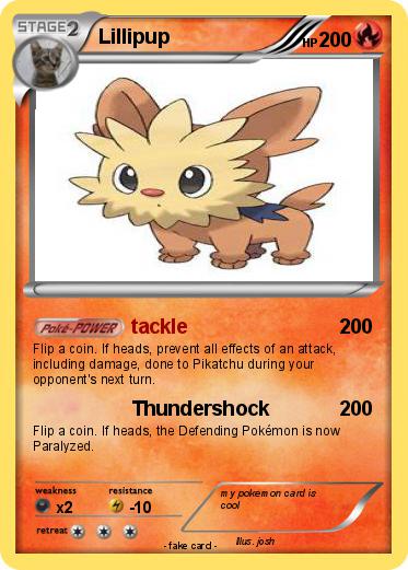 Pokémon Lillipup 80 80 - tackle - My Pokemon Card