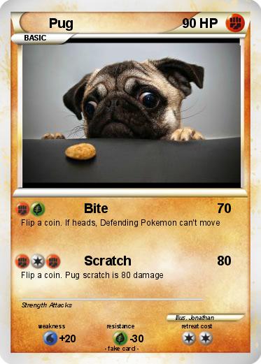 Pokémon Pug 163 163 - Bite - My Pokemon Card