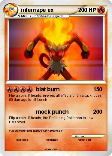 Infernape Ex Pokemon Card