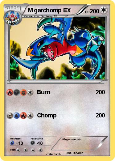 Pokémon M garchomp EX 5 5 - Burn - My Pokemon Card