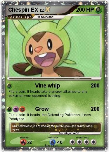 Pokemon Chespin Card