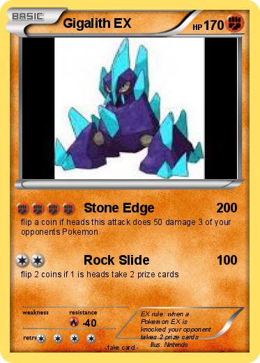 Pokemon Gigalith Card