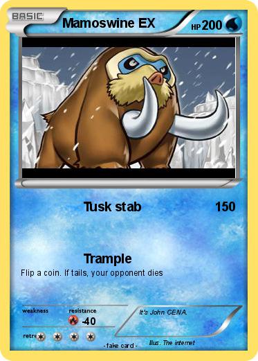 Pokémon Mamoswine EX 2 2 - Tusk stab - My Pokemon Card