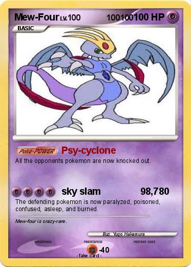 Pokémon Mew Four 2 2 - Psy-cyclone - My Pokemon Card