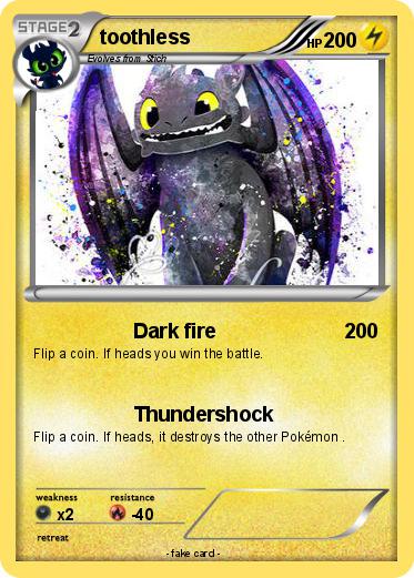 Pokémon toothless 579 579 - Dark fire - My Pokemon Card