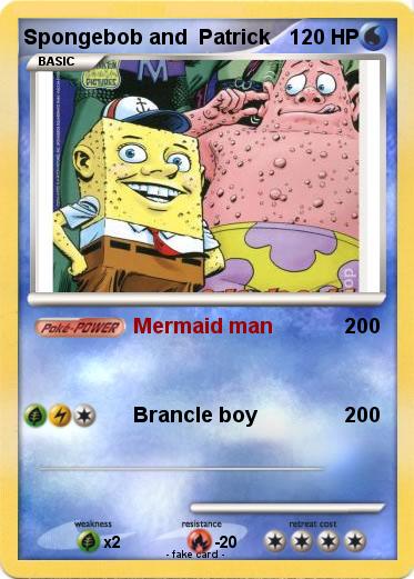 Spongebob Squarepants Pokemon Cards