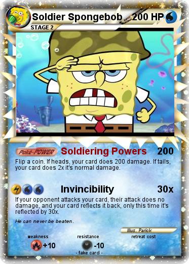 Spongebob As A Soldier