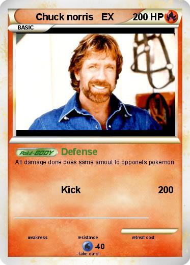 Chuck Norris Ex Pokemon Card