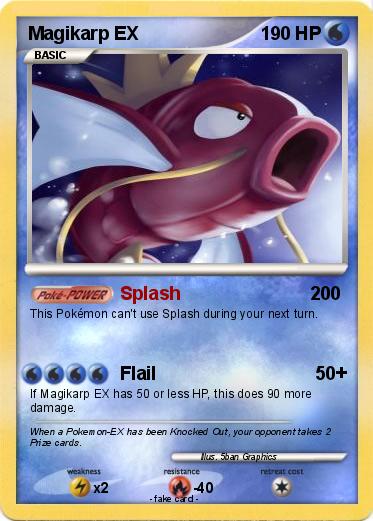 Pokémon Magikarp EX 20 20 - Splash - My Pokemon Card