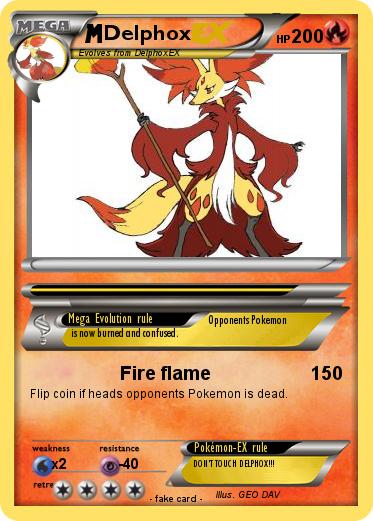 Delphox Mega Evolution Pokemon Card