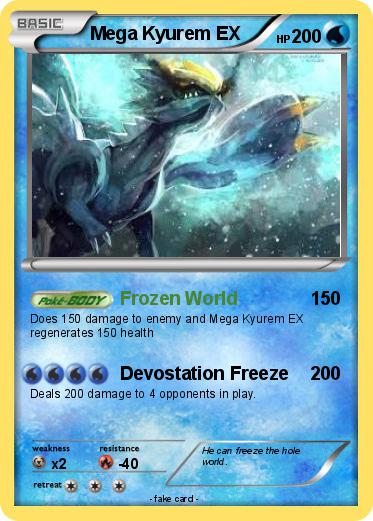 Pokemon Mega Kyurem Ex Card