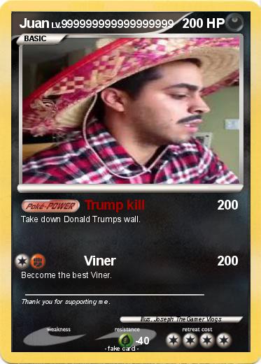Juan Pokemon Card