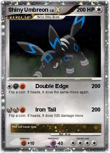 Pokemon Shiny Umbreon Card