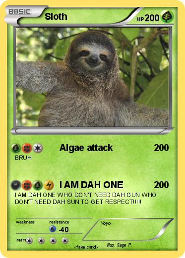 Pokémon Sloth 141 141 - Algae attack - My Pokemon Card