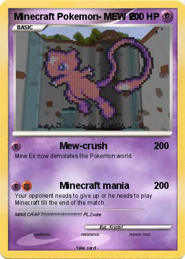 Minecraft Pokemon Cards Ex