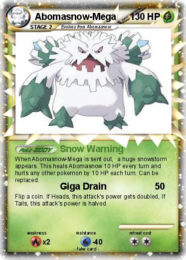 Pokemon Mega Abomasnow Card