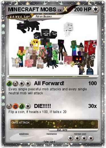 Minecraft Pokemon Card