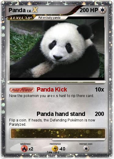 Pokémon Panda 499 499 - Panda Kick - My Pokemon Card