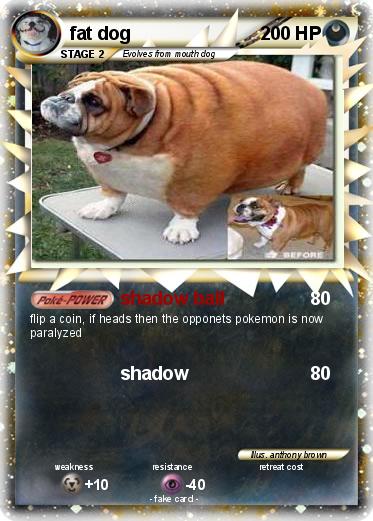 Pokémon fat dog 28 28 - shadow ball - My Pokemon Card
