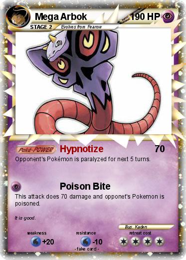 Arbok Mega Evolution Card
