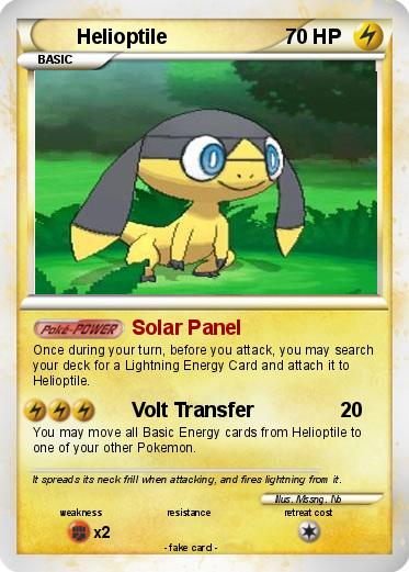 Pokemon Helioptile Card