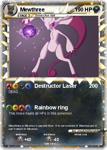 Pokemon Mewthree Card
