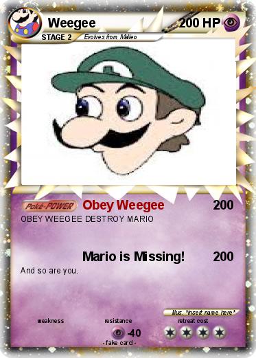 Weegee Mario Is Missing