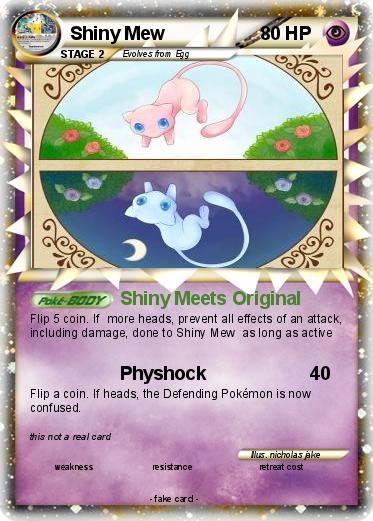 Shiny Mew Card
