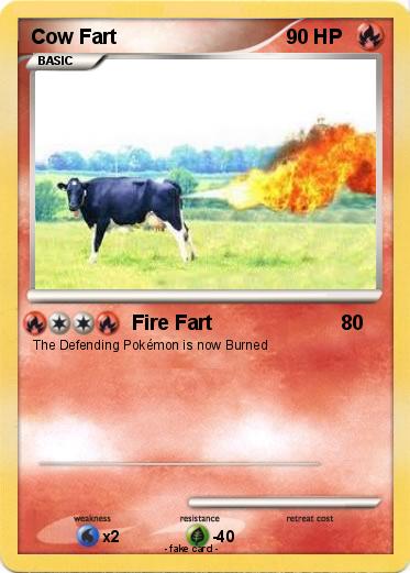 Pokémon Cow Fart - Fire Fart - My Pokemon Card