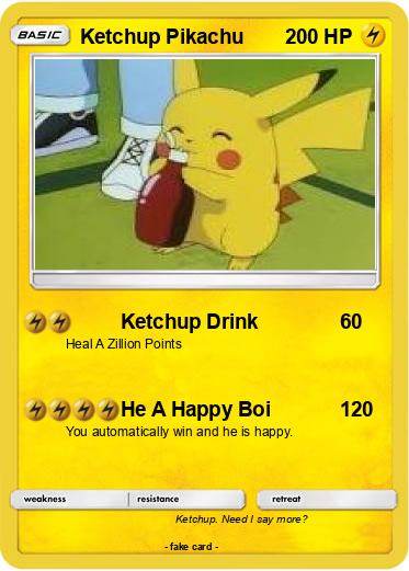 Happy Pikachu Ketchup